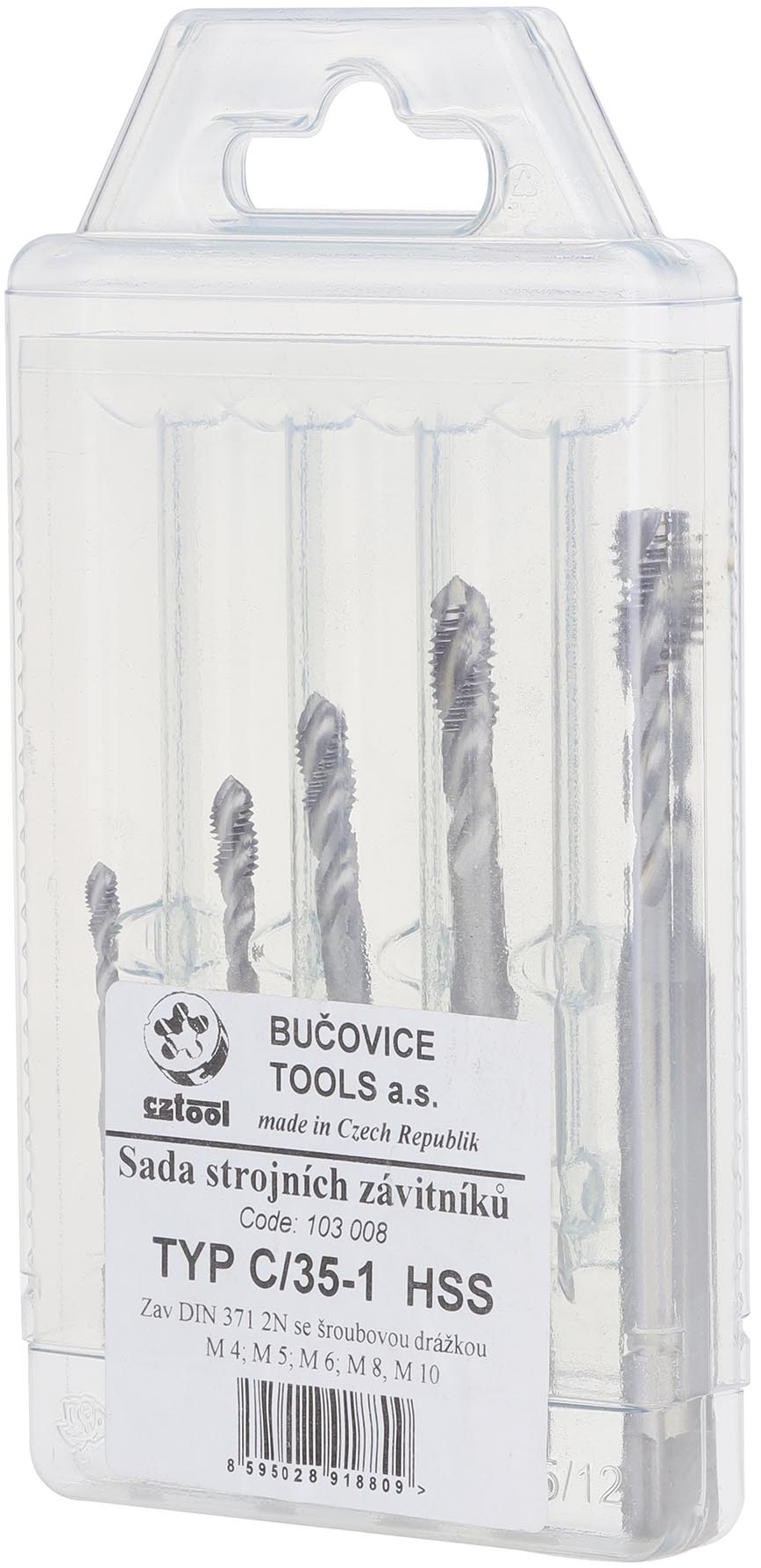 Набор из 5 машинных метчиков M3-12 HSS Bucovice 103008 купить в интернет-магазине по низкой цене