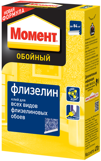 Клей обойный Момент Флизелин 2798877 470 гр - купить в Крепком