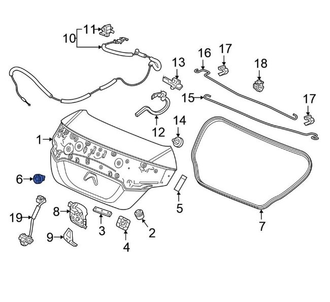 Клипса автомобильная 3621 для Honda, Acura – купить в Крепком