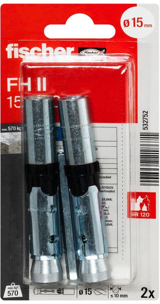 Анкер с внутренней резьбой М 6, М8, М10, М12 Fischer серии FH II I из ...