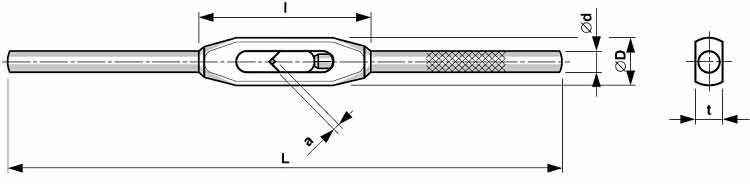 Купить вороток м3-м12 (2,5-7,1 мм) №2 bucovice din 1814 (401071) в Крепком