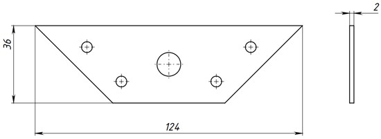 Косынка оцинкованная 124х36 малая - купить в Крепком
